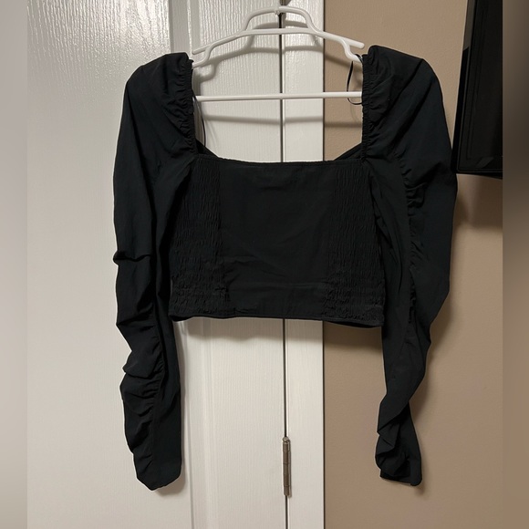 Zara | Tops | Zara Ruched Crop Top | Poshmark